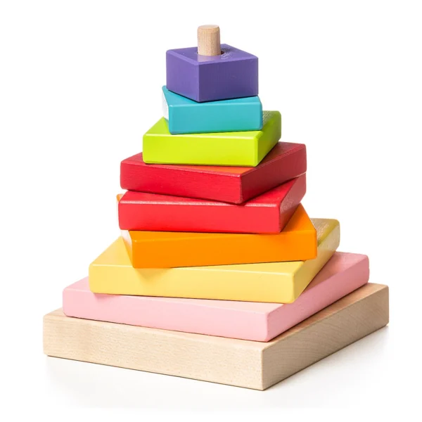 Wooden Stacking Pyramid - Dancing Bear Toys